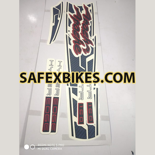 COMPLETE STICKER KIT APACHE RTR HYPER EDGE 160 (RED) ZADON- Motorcycle ...