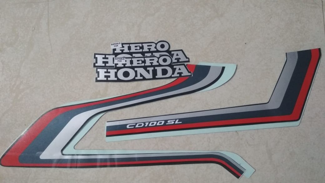 COMPLETE STICKER KIT SLEEK ZADON- Motorcycle Parts For Hero Honda SLEEK