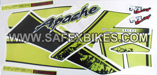 COMPLETE STICKER KIT APACHE RTR HYPER BEAST ZADON- Motorcycle Parts For ...